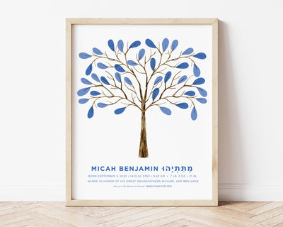 Customizable Leafy Tree of Life Art Print – Modern Mitzvah